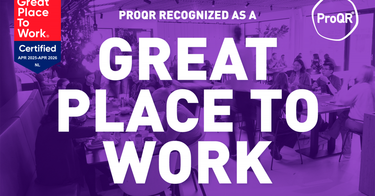 ProQR recognised as a Great Place To Work | ProQR Therapeutics
